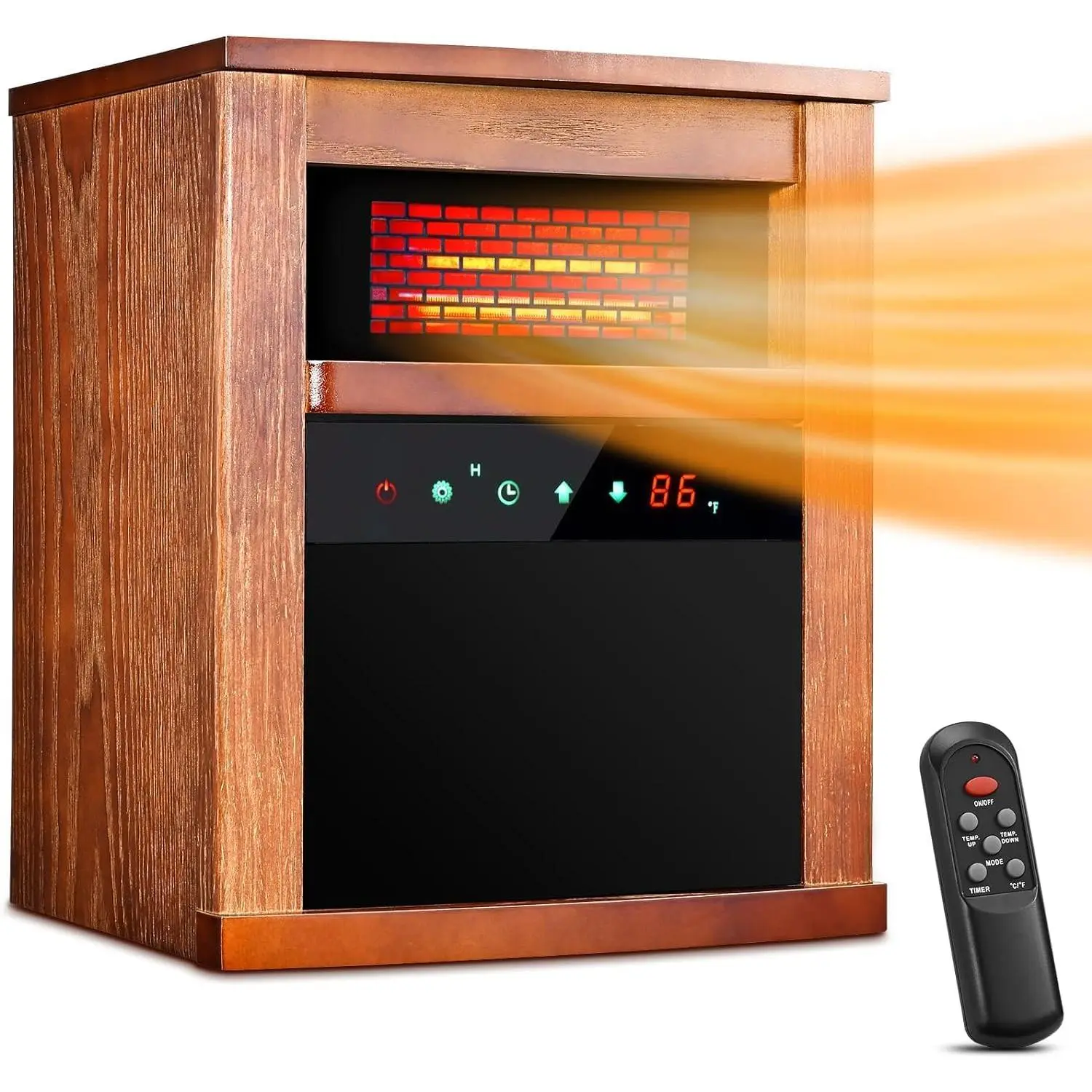 Ecotronic Infrared Heater,1500W Electric Space Heater with Remote ...