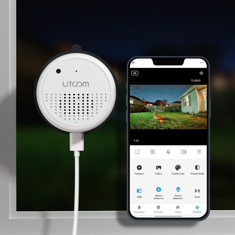 3MP 2K Litokam Window Camera, WiFi6&2.4GHz Indoor Cameras for Home ...