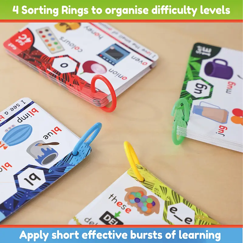 Learn to Read Phonics Flash Cards Color-Coded for LetterSounds Word ...