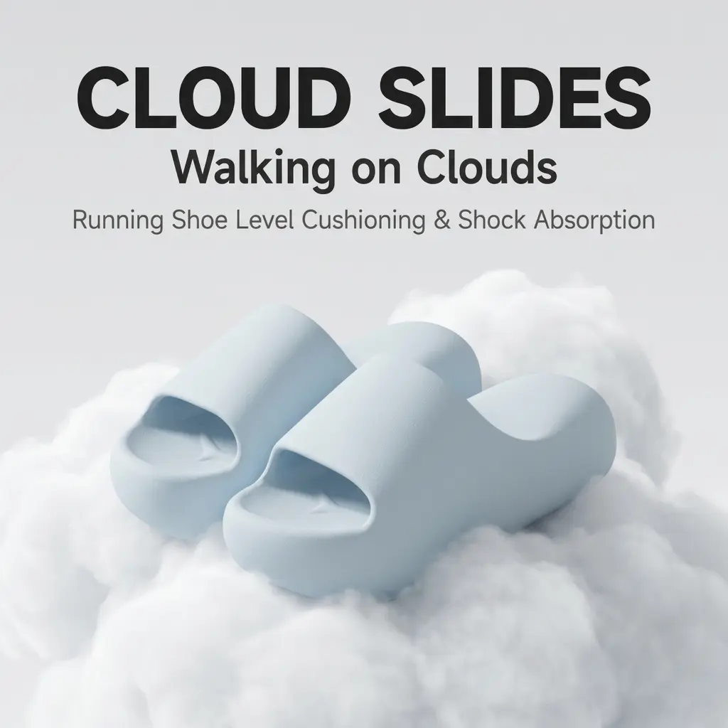 Soft Squishy Waterproof Cloud Slides, Cloud Foam Platform Slippers with ...