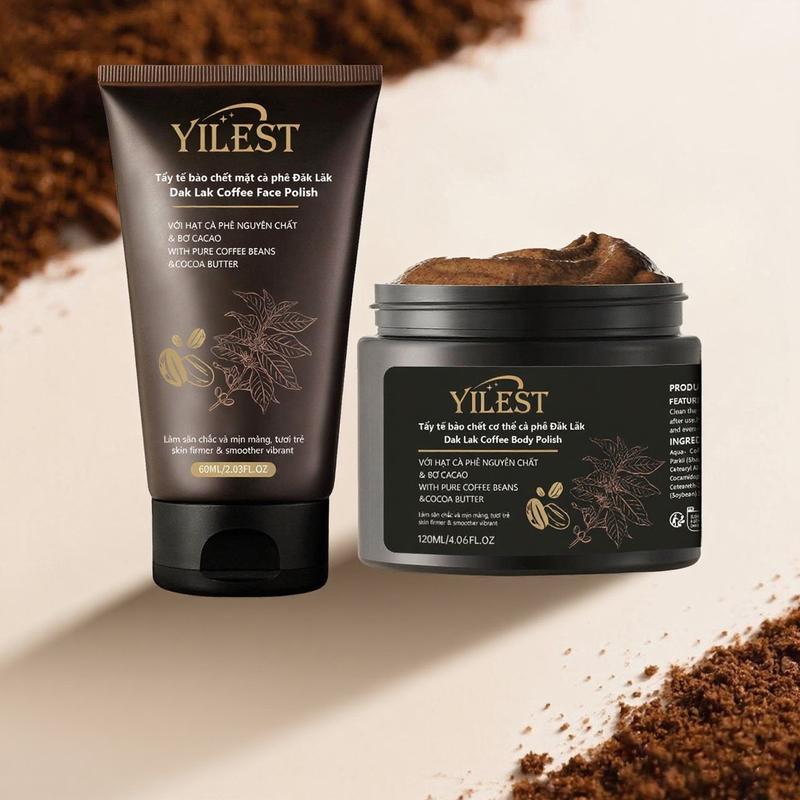 Coffee Facial and Body Scrub Set - Moisturizing and Exfoliating Body ...
