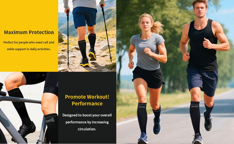 20-30 mmHg Medical Compression Socks for Women and Men Knee High Zero ...