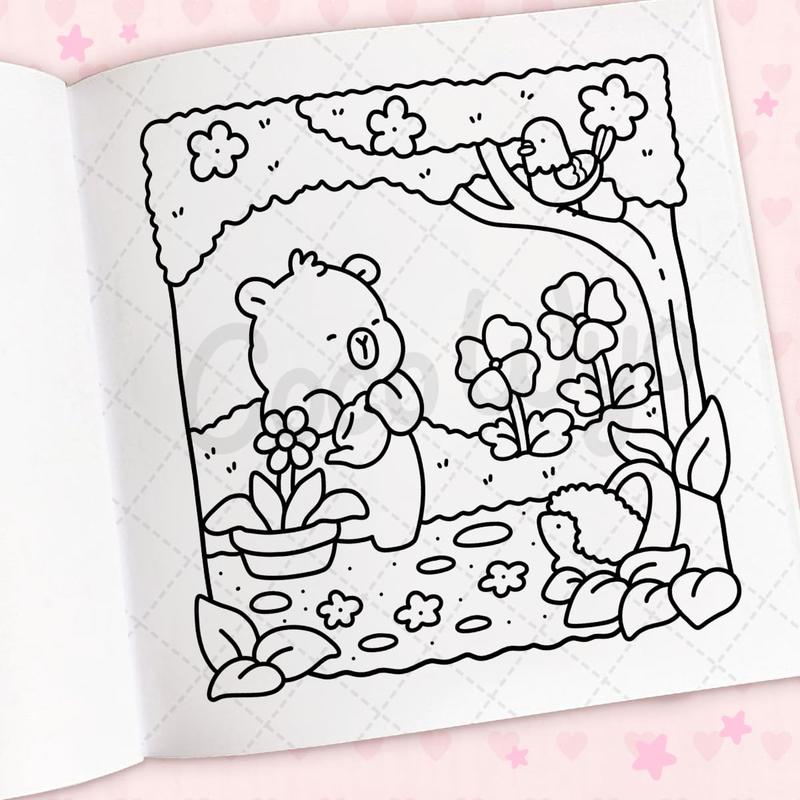 Cozy Cuties: Coloring Book for Adults and Kids (Spiral Bound) - TikTok Shop