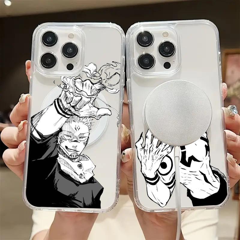 1PC Anime Sukuna Phone Case Magnetic for iPhone 17 16 15 14 13 12 11 ...