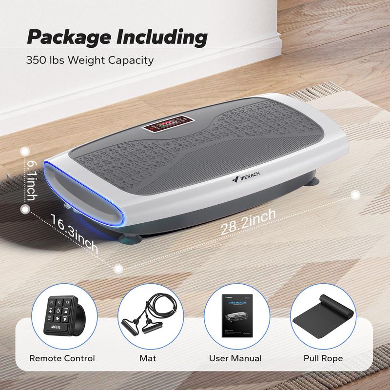 MERACH 4D Vibration Plate Exercise Machine 7-in-1 Vibration Plate with ...