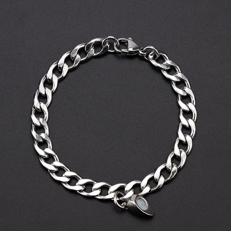 Couples Relationship Bracelet Set - Cuban Chain Link Magnetic Matching ...