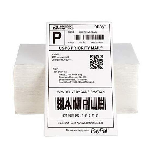 500 4x6 Fanfold Direct Thermal Shipping ups Labels for Zebra & Rollo ...