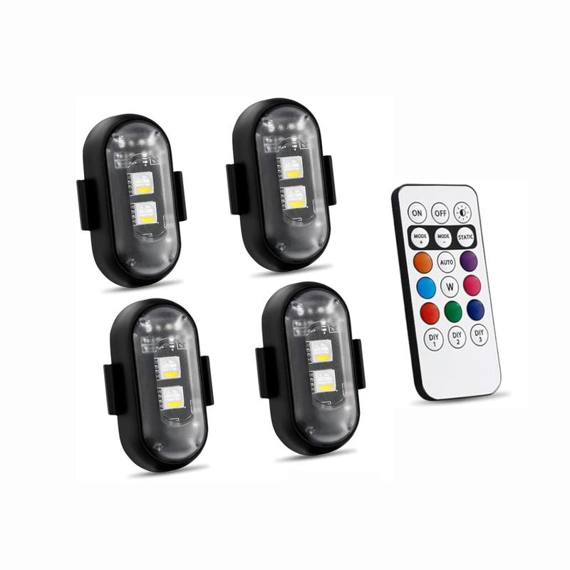 RGB Led Aircraft Strobe Light Remote Wireless Motorcycle Flash - TikTok ...