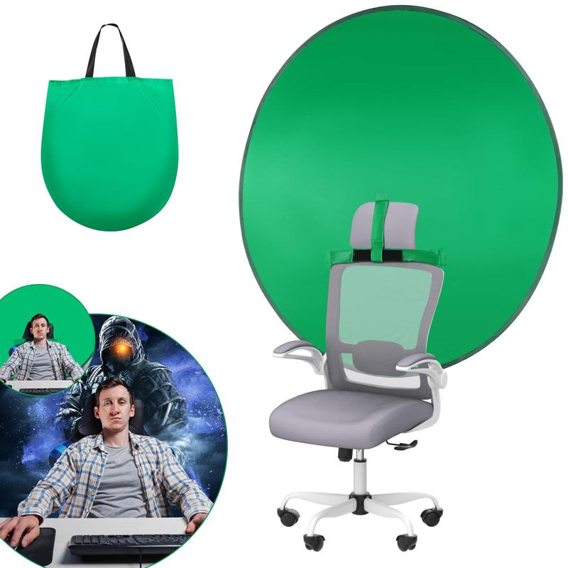 Green Screen Chair 56 In Collapsible Backdrop Kit Pop Up For Streaming ...