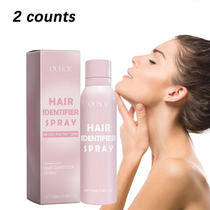 Facial Hair Identification Spray, 2 Counts Hair Softening Spray ...