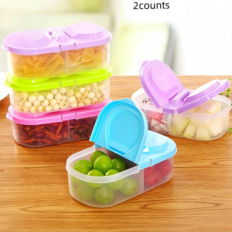 Random Color Food Storage Container with Lid, 2 Counts/set Small Stackable Storage Box ...