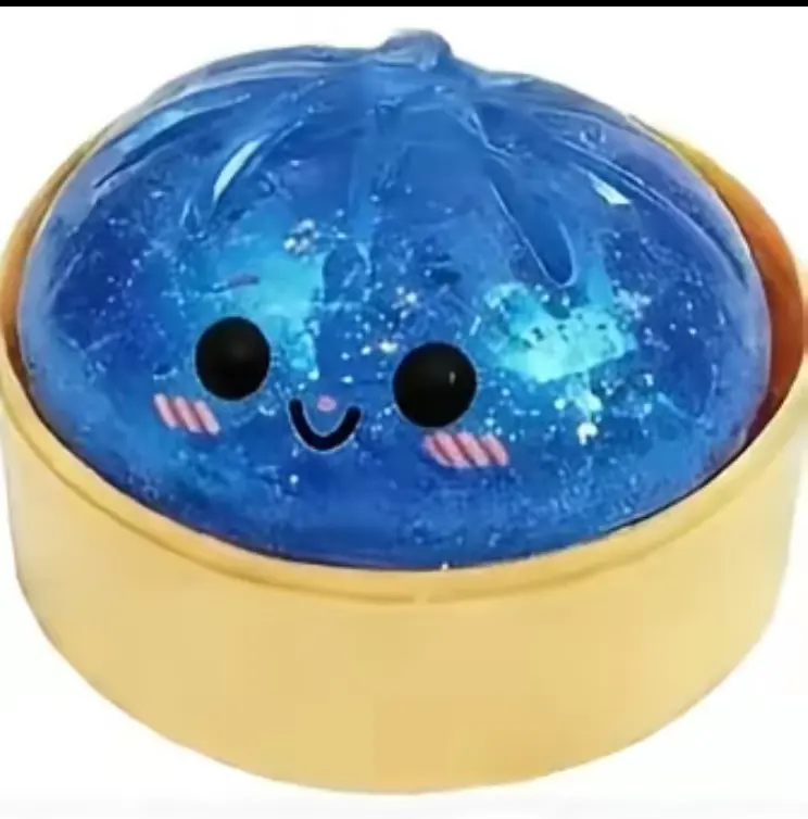 Portable Glitter Fidget Squeeze Toy, Transparent Dumpling Shaped ...