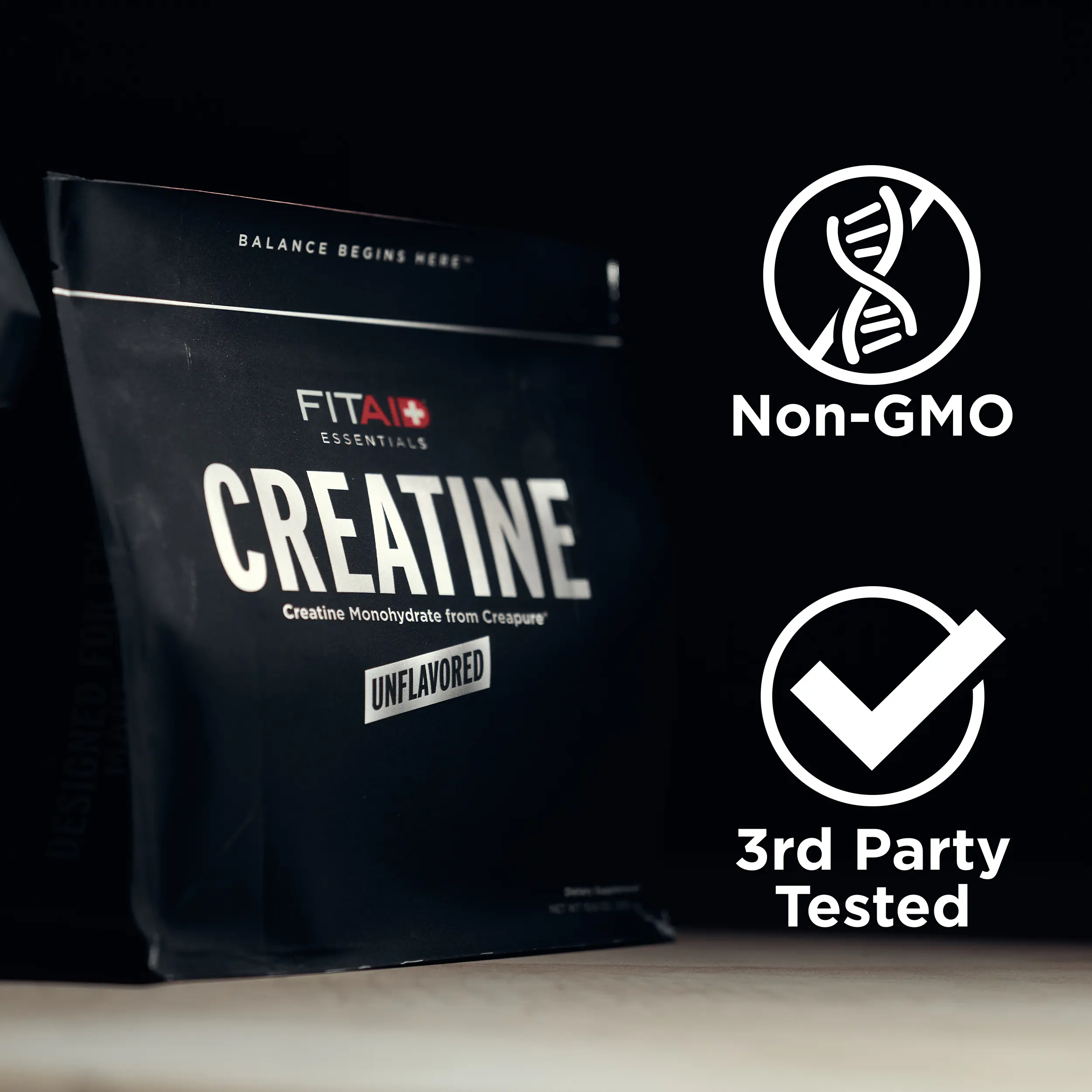 FITAID Creatine Powder – Unflavored, Zero Sugar, Naturally Sweetened ...