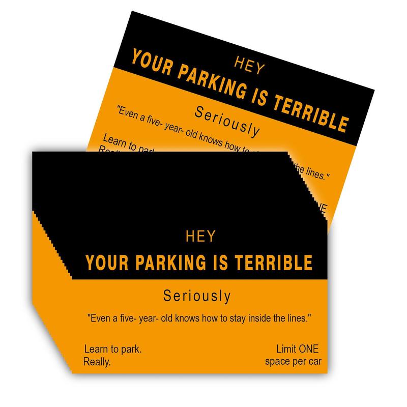 Cartoon Parking Violation Card, 50pcs/set Funny Interesting Cartoon ...