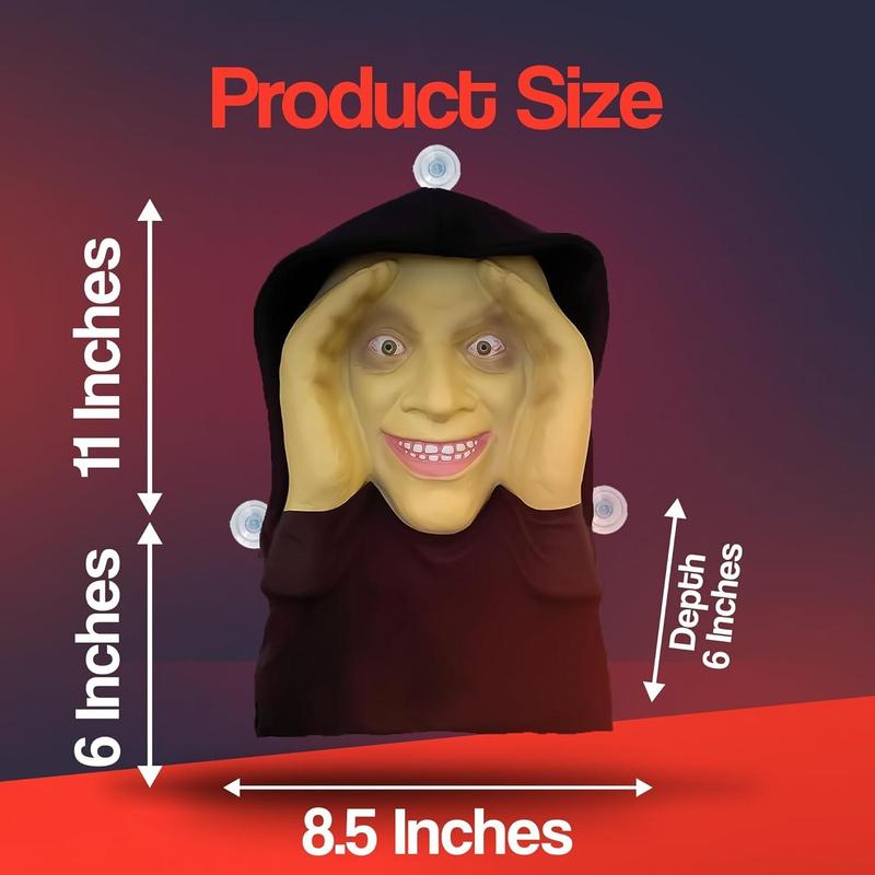 Scary Peeper Hitchhiker Prop - Realistic Scary Mask for Jump Scare, Ghostface Spoof Pranks Mask ...