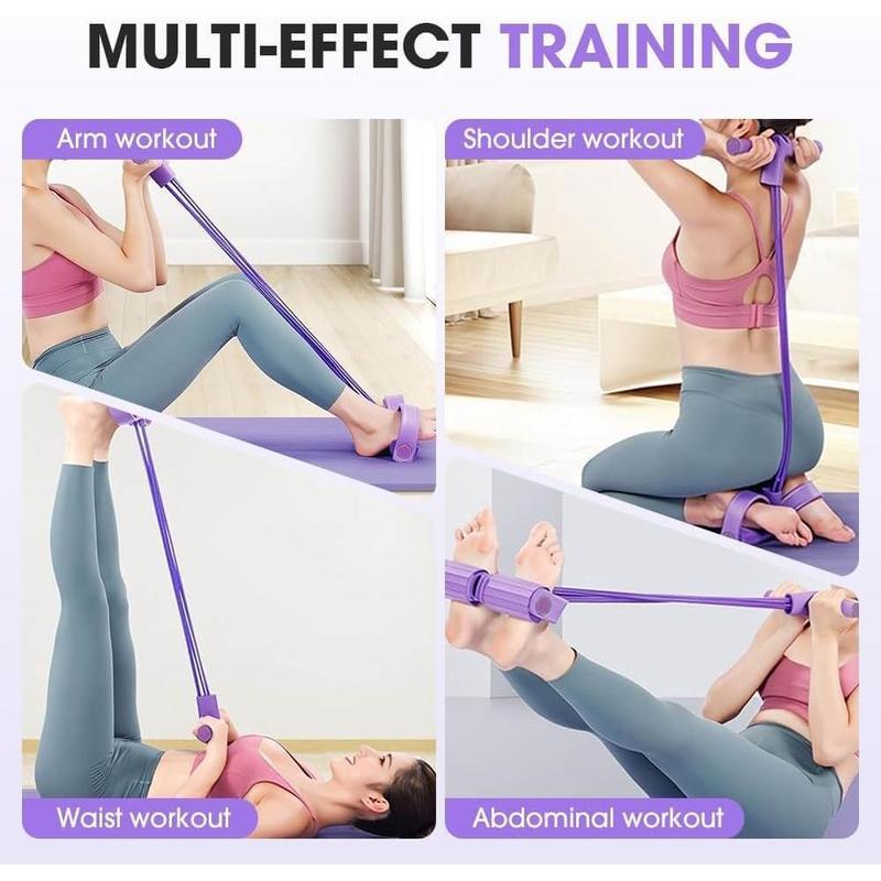 21 Fitness Resistance Bands-6 Tube Pedal Puller, Multifunction Tension ...