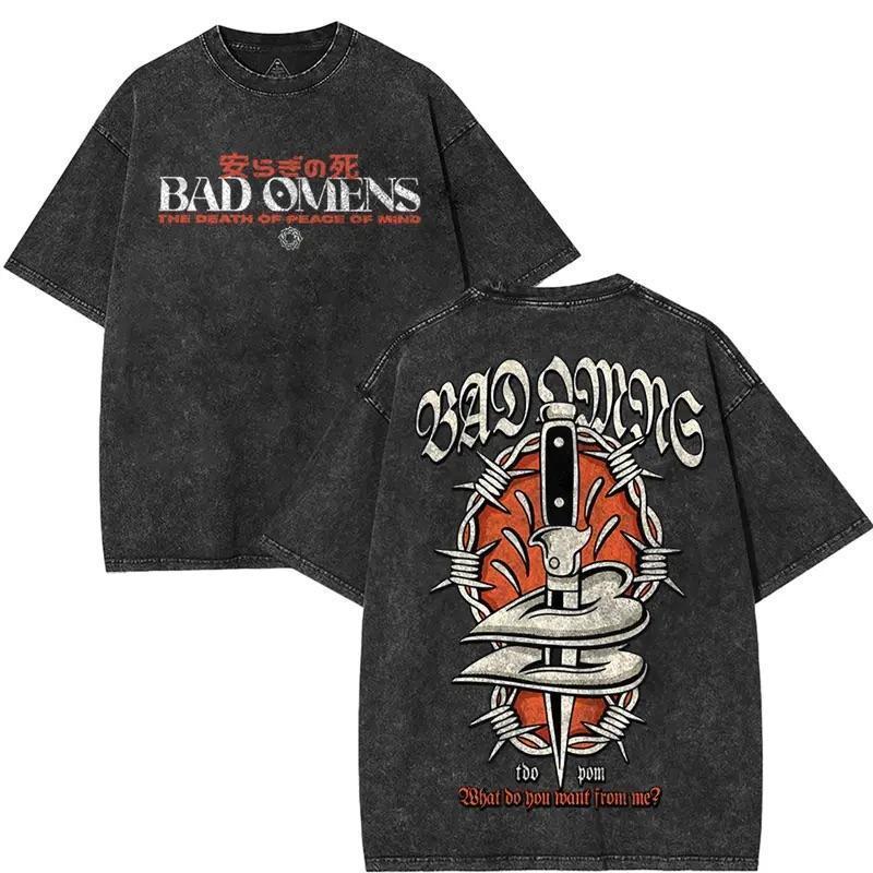 Retro Limited BAD OMENS Heavy Metal Graphic Tees, Unisex Rock Band ...