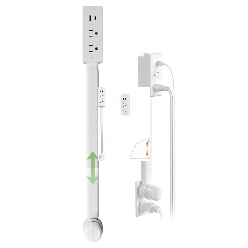 Electrical Outlet Extender, Access Hard-to-Reach Outlets! Features USB ...