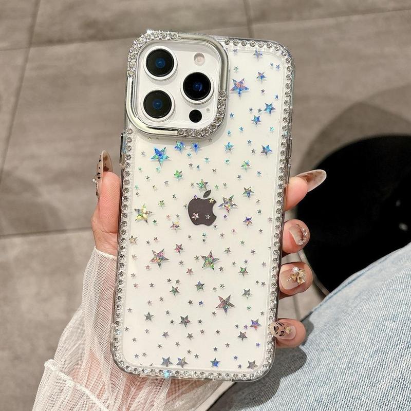 Luxury Laser Stars Rhinestone Bumper Phone Case For iPhone 17 Ip17 Air ...