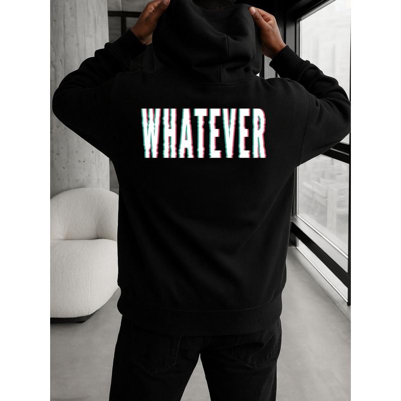 Men'S Funny "Whatever" Hooded Sweatshirt - Vintage Y2K Humor Pullover ...