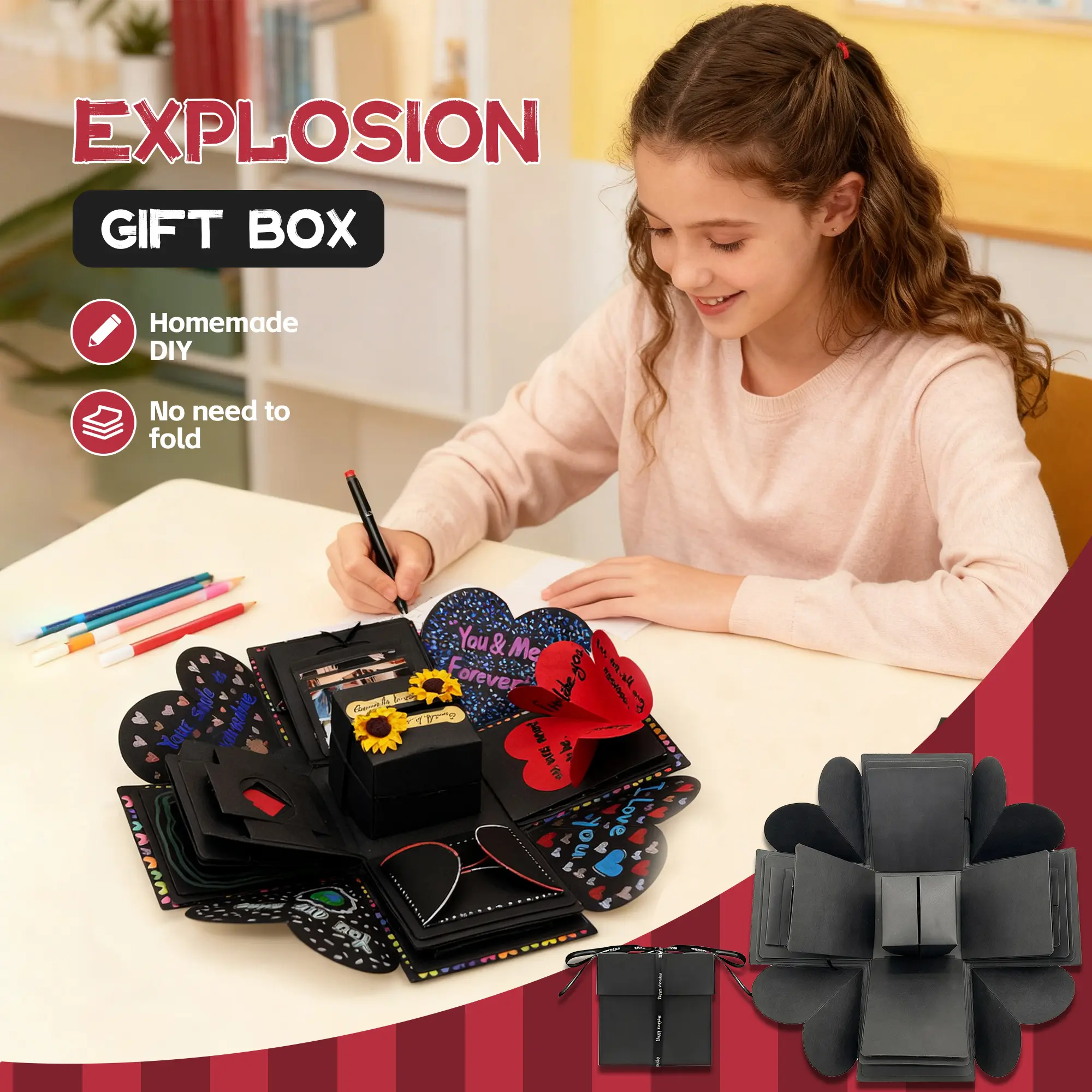 【2026 Gift】DIY Explosion Photo Box, 1 Box RomanticSurprise Gift Box ...