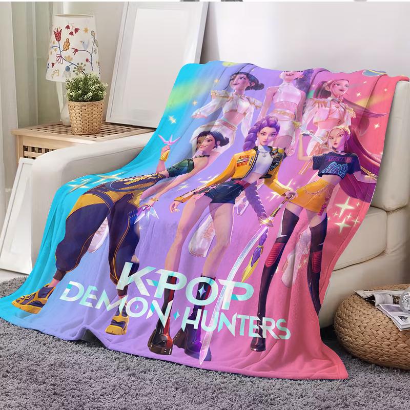 Countdown Sale! Soft & Comfortable Flannel Blanket with K-Pop Demon ...