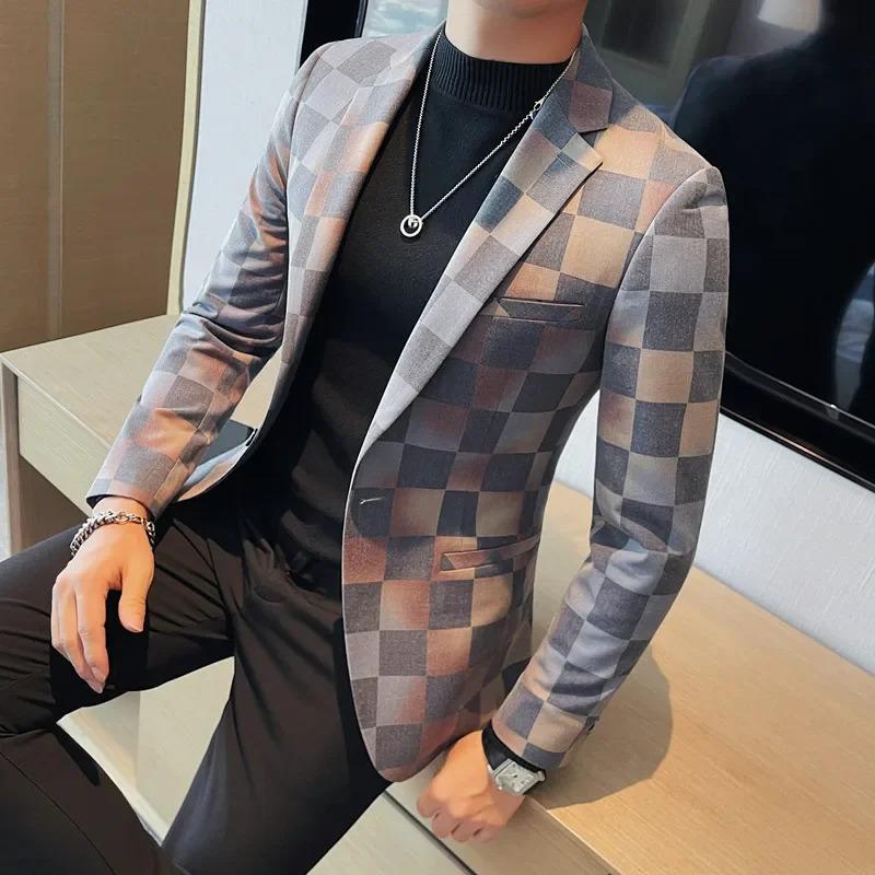 Highquality Fashion Handsome Single Breasted Two Button Back Center ...