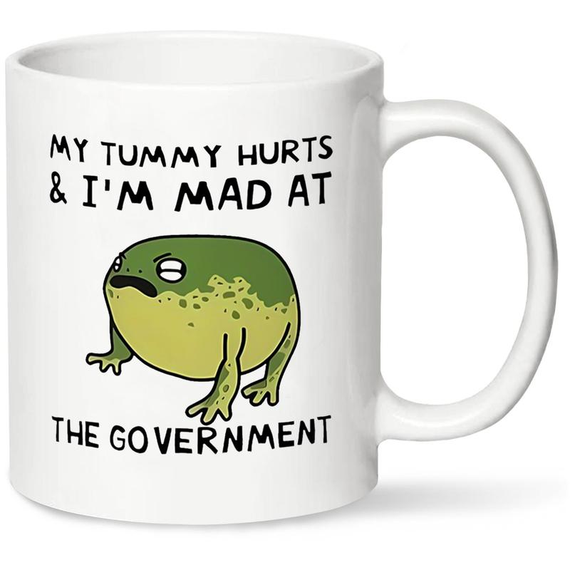 Funny Frog Design Coffee Mug, 11oz Ceramic Coffee Cup, Novelty Coffee ...