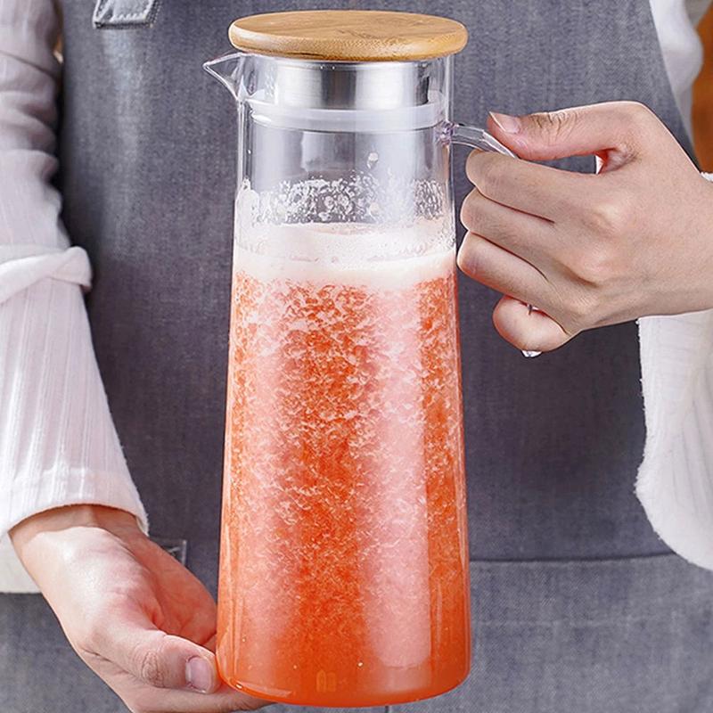1pc Acrylic Juice Pot, High-End Stripe Tea Pot, Commercial Beverage ...