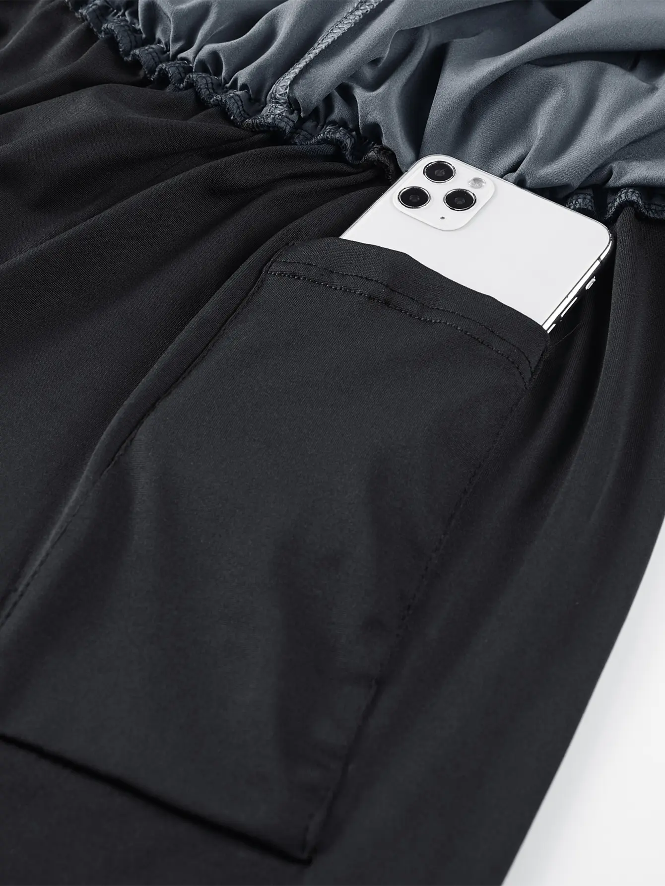 Men’s solid-color quick-dry faux two-piece training shorts—ideal for ...