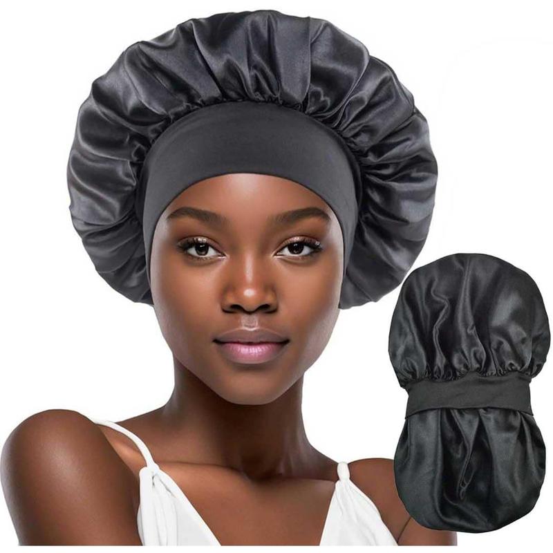 Double Layer Satin Bonnet for Sleeping Women Satin Lined Sleep Cap for ...