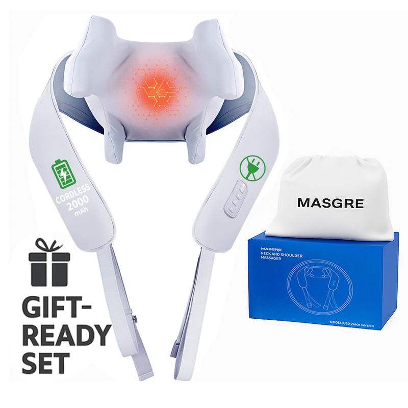 MASGRE Cordless Neck and Shoulder Massager with Heat – 6D Deep - TikTok ...