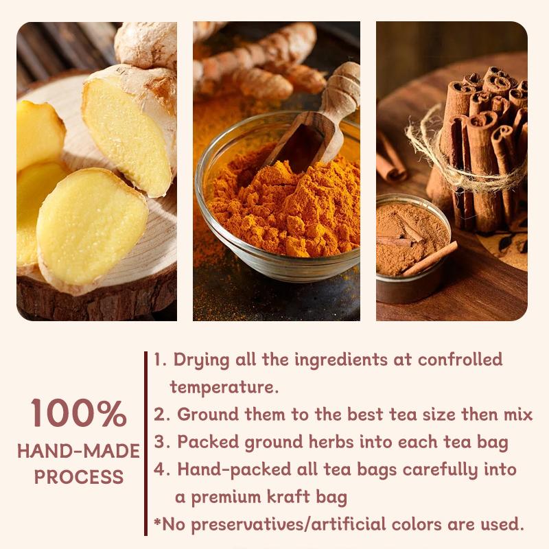 Turmeric Tea with Spices: Turmeric, Ginger, Cinnamon. 100% natural ...
