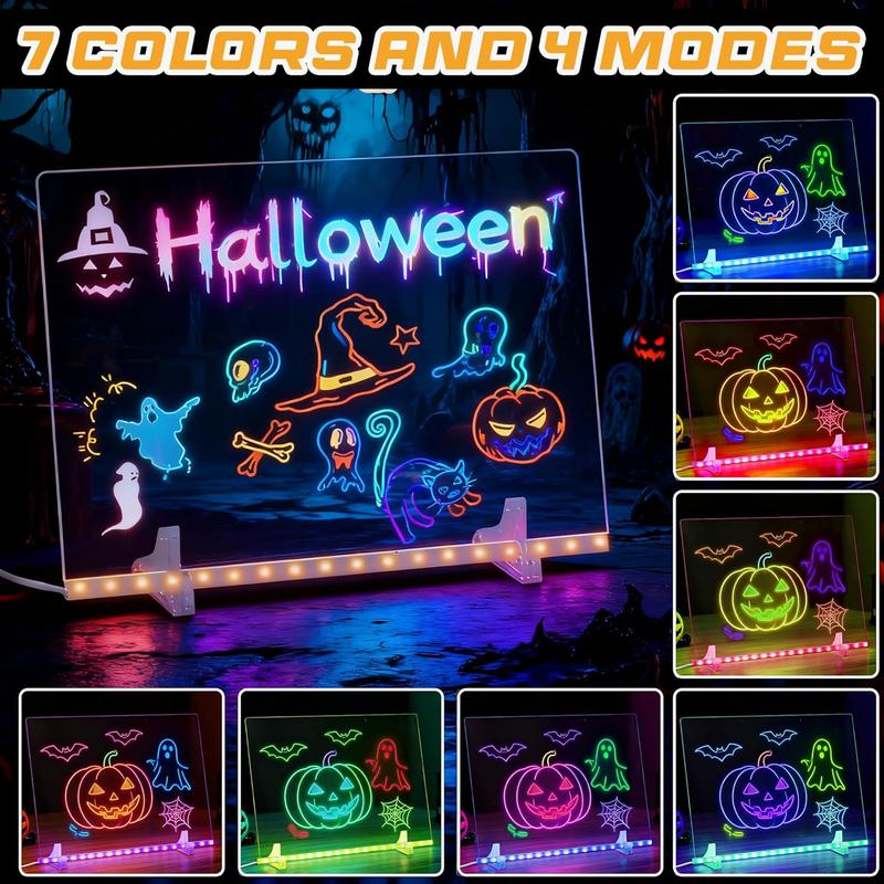 13"X10" LED Note Board with Colorful Lights, Drawing Board for Kids ...