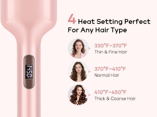 【newyearnewme】Aima Beauty Beach Waves Curling Wand, Negative lonic Natural Waver Curler Styling ...