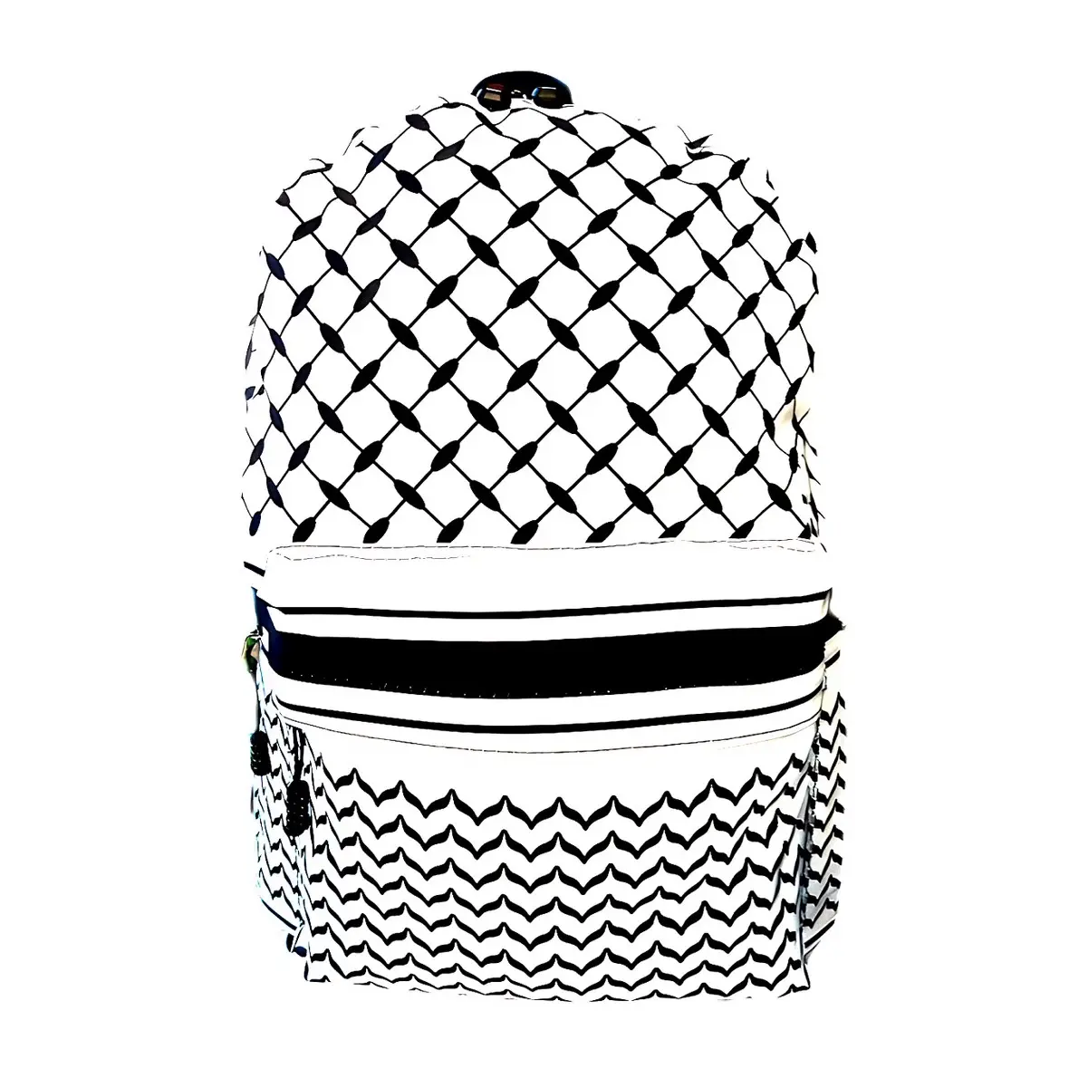 Black Kuffiyeh / Kuffiyah Palestinian Style Backpack with Zipper ...