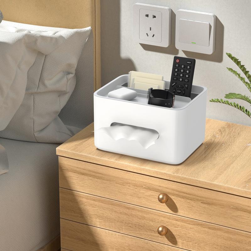 Multifunctional Desktop Storage Box with Remote Control Holder Tissue ...