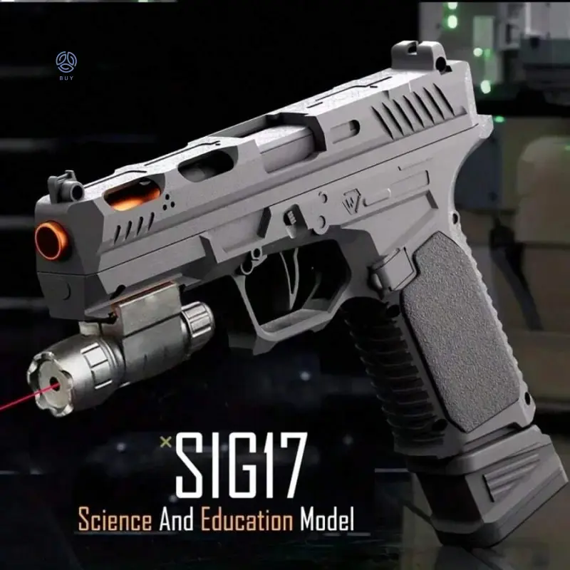 SIG17 Shell Ejection Toy Gun, Continuous Shooting EVA Foam Gun ...