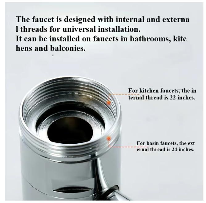 1440° Rotatable Faucet Aerator Extender – All-Angle Control Swivel ...