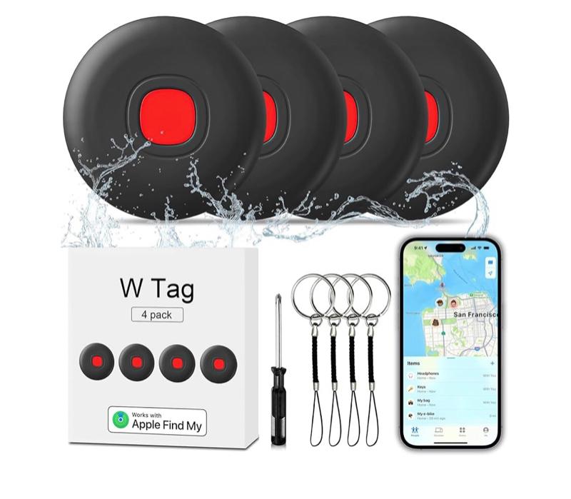 Apple Waterproof Air Tag Tracker 4 Pack - IP68 Waterproof Smart Tag ...