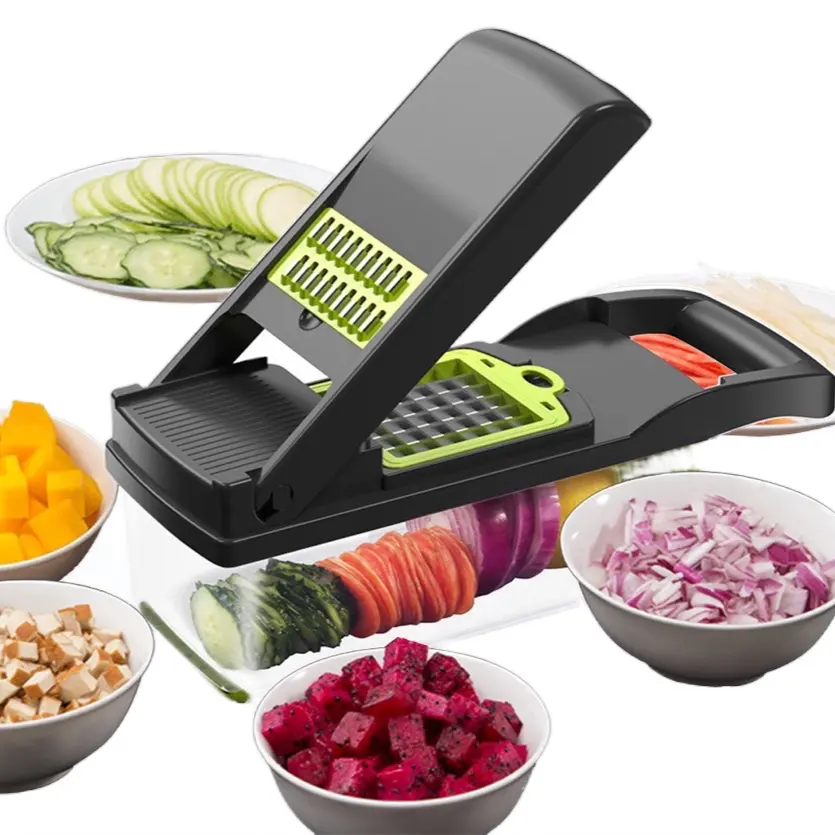 12-in-1 Vegetable Chopper, 7 Blade Veggie Chopper, Practical Food ...