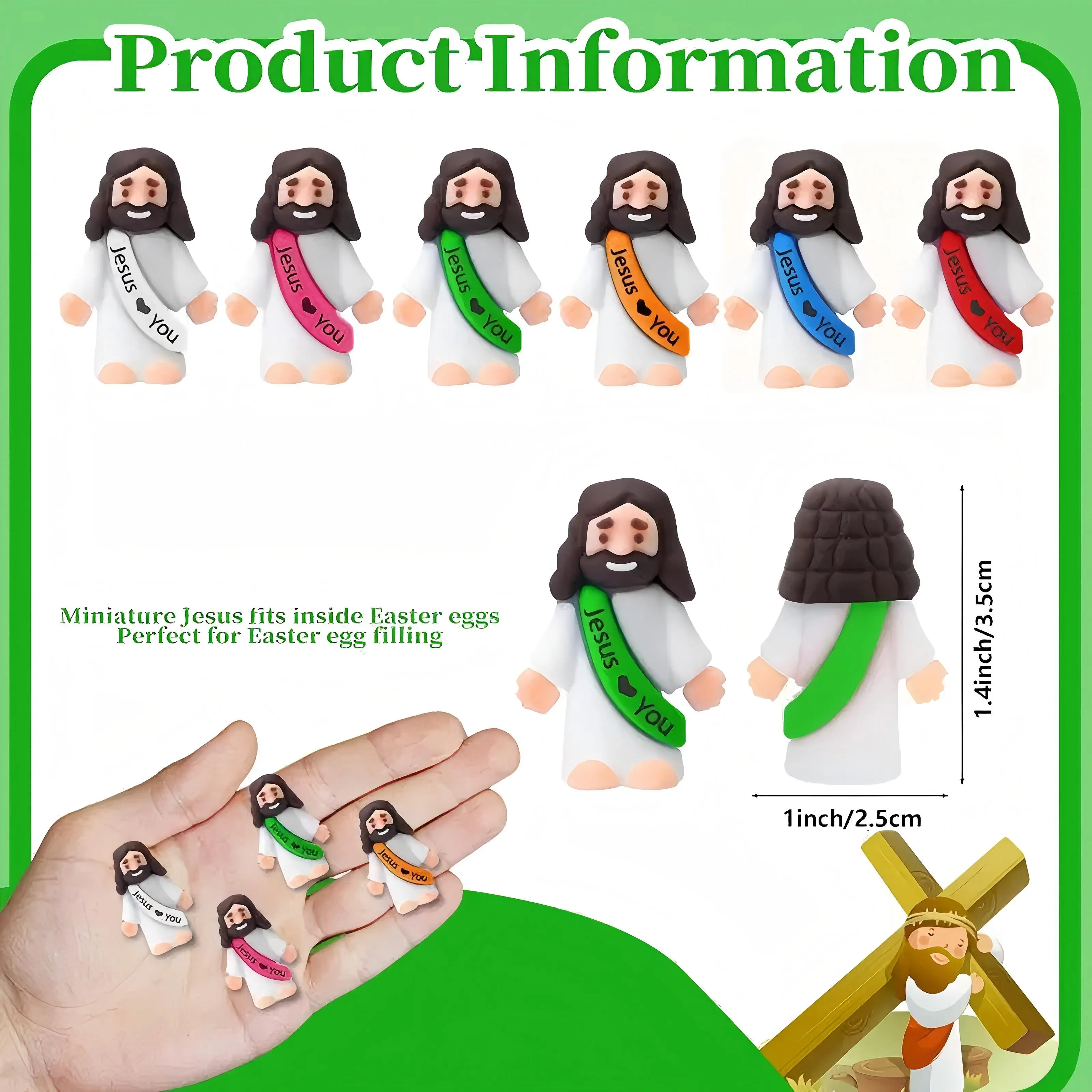 100 Pcs Little Jesus Figures, Mini Jesus Figurines in bulk, Jesus loves ...