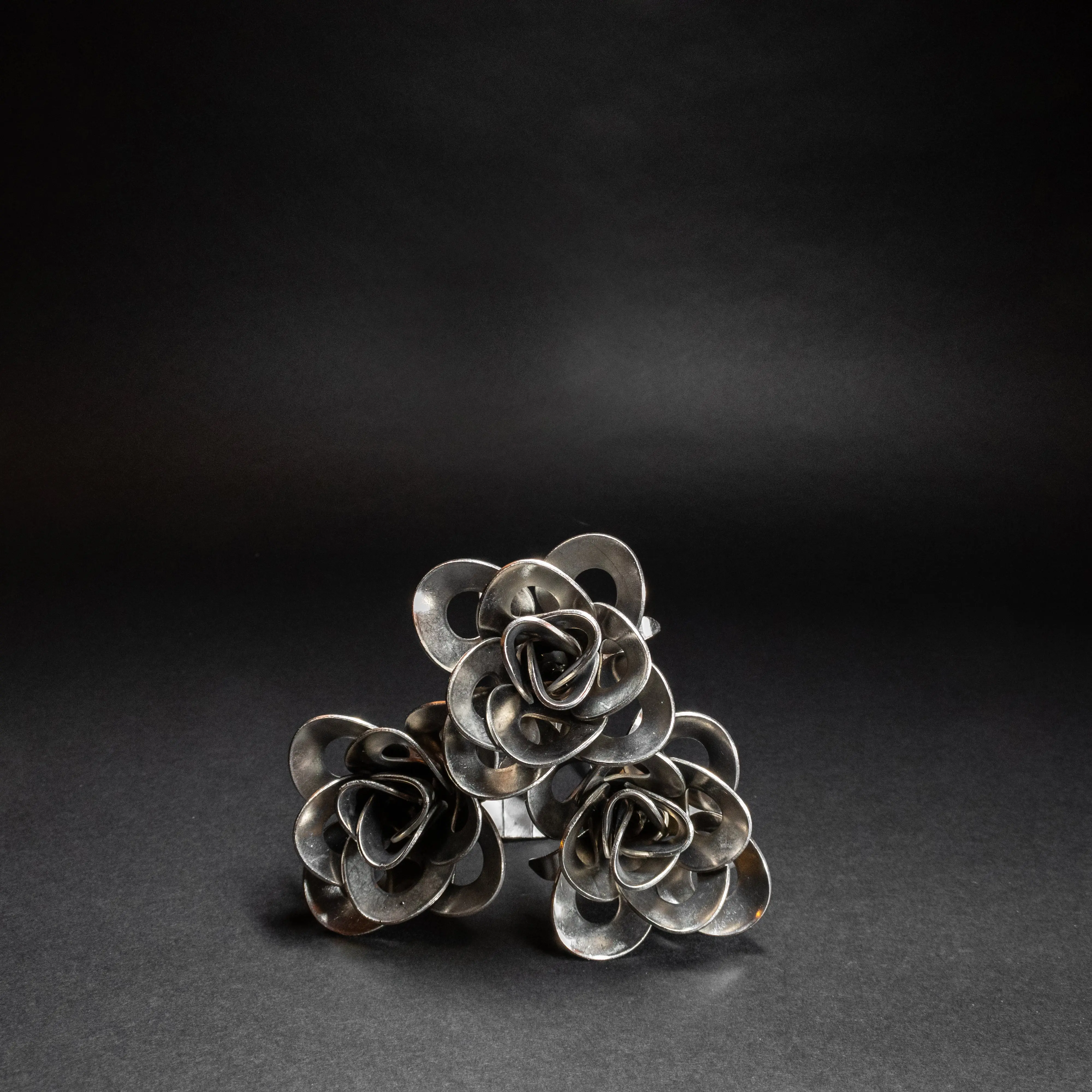 Three Metal Roses, Welded Steel Roses, Metal Immortal Roses, Steampunk ...
