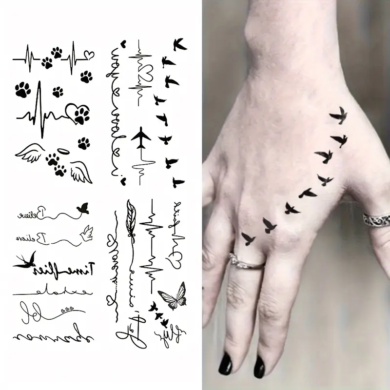 half heart half butterfly tattoo - TikTok Shop