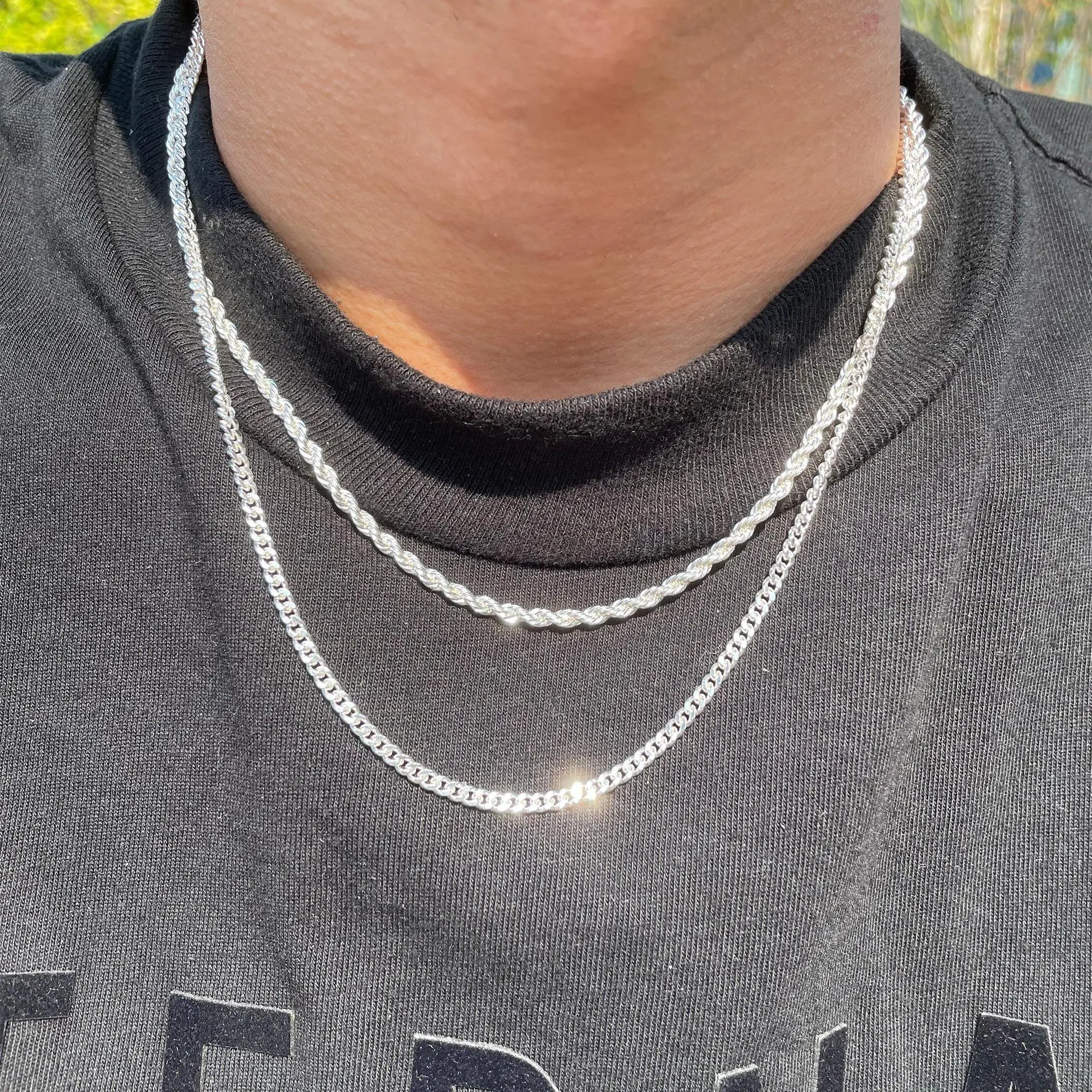2Pcs/Set High-quality Vintage Stainless Steel Double-layer Personalized ...