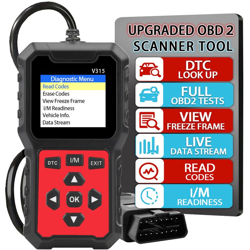 OBD2 Scanner Diagnostic Tool - Check Engine Light Code Reader with ...