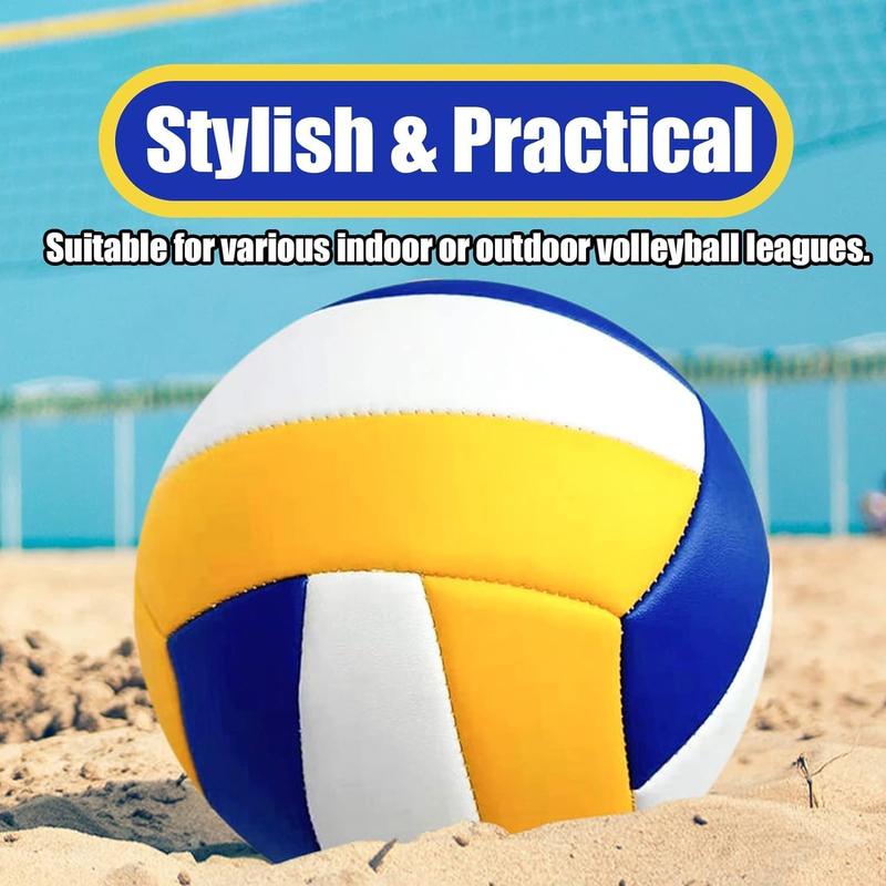 Soft Volleyball, PU Leather Indoor and Outdoor Soft Touch Volleyball ...