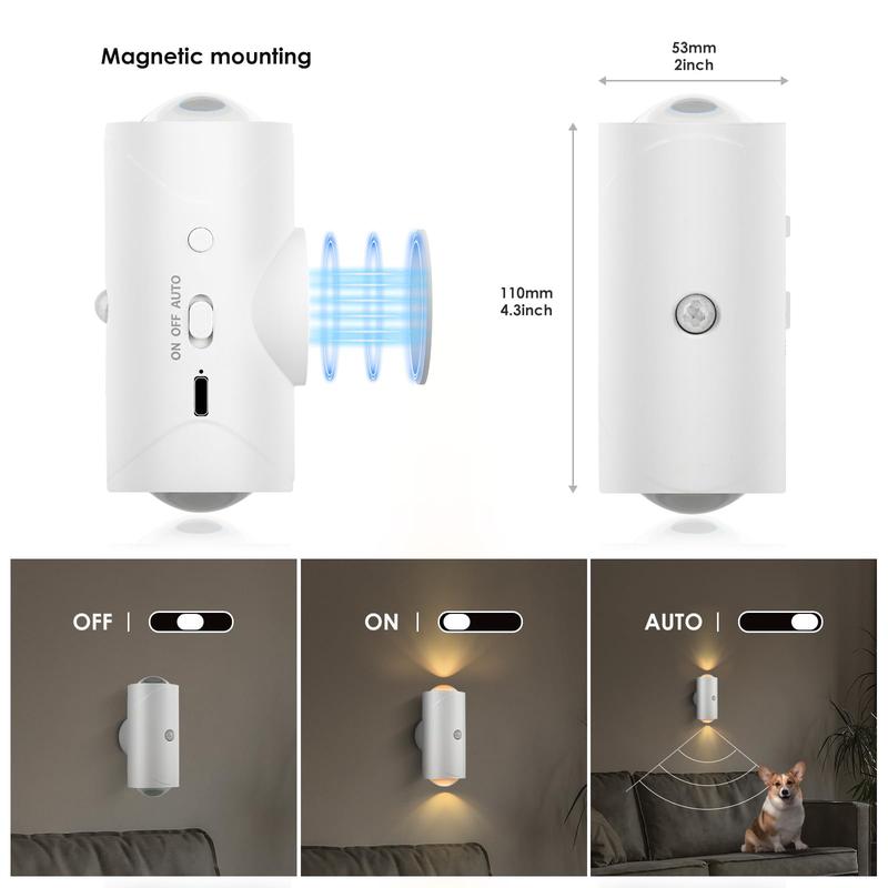 Motion Sensor Night Light,Motion Sensor Light Indoor,USB Type-C ...