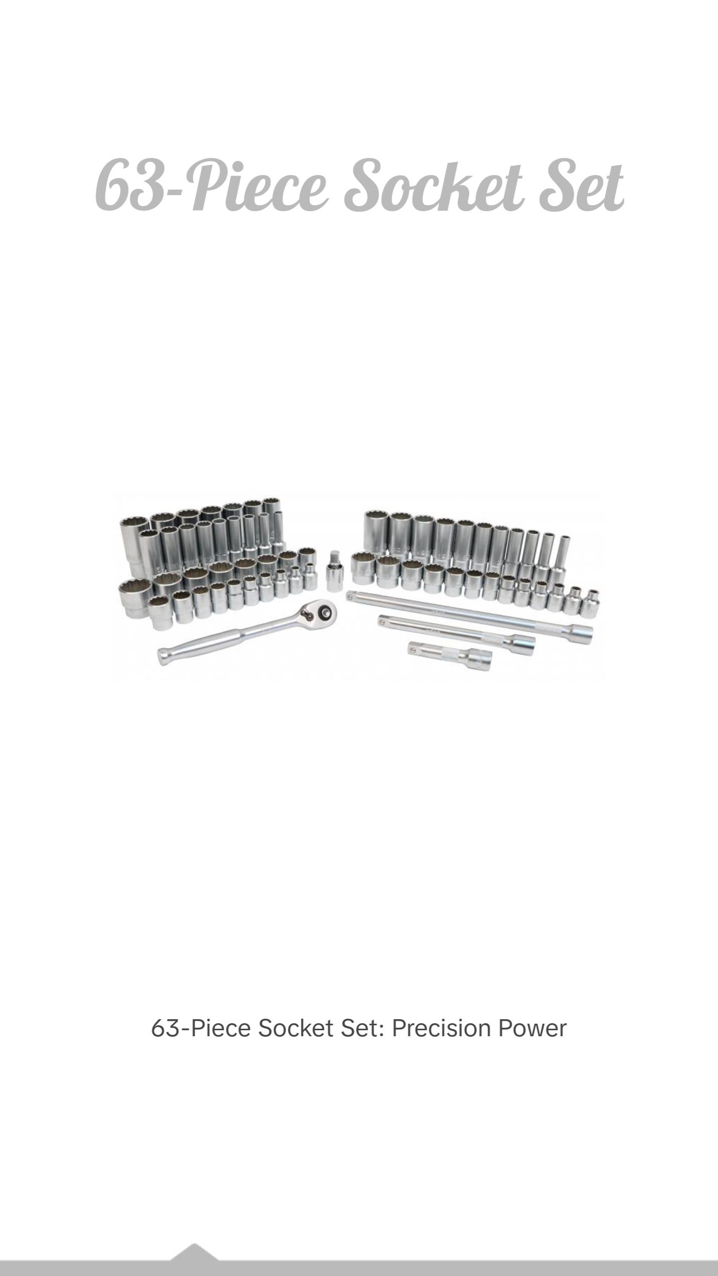 Wiha Tools 33799 63-Piece 3/8” Drive MM and SAE Socket Set - TikTok Shop