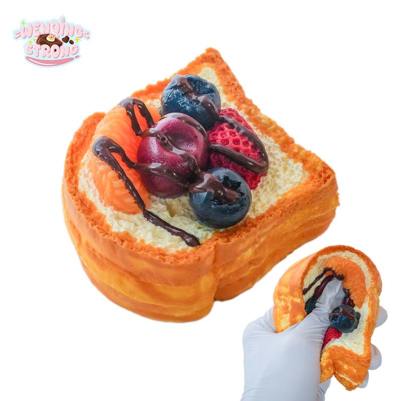 [WenQing Taba Squishy] Handmade Taba SquishiesBerry toast Toys stress ...